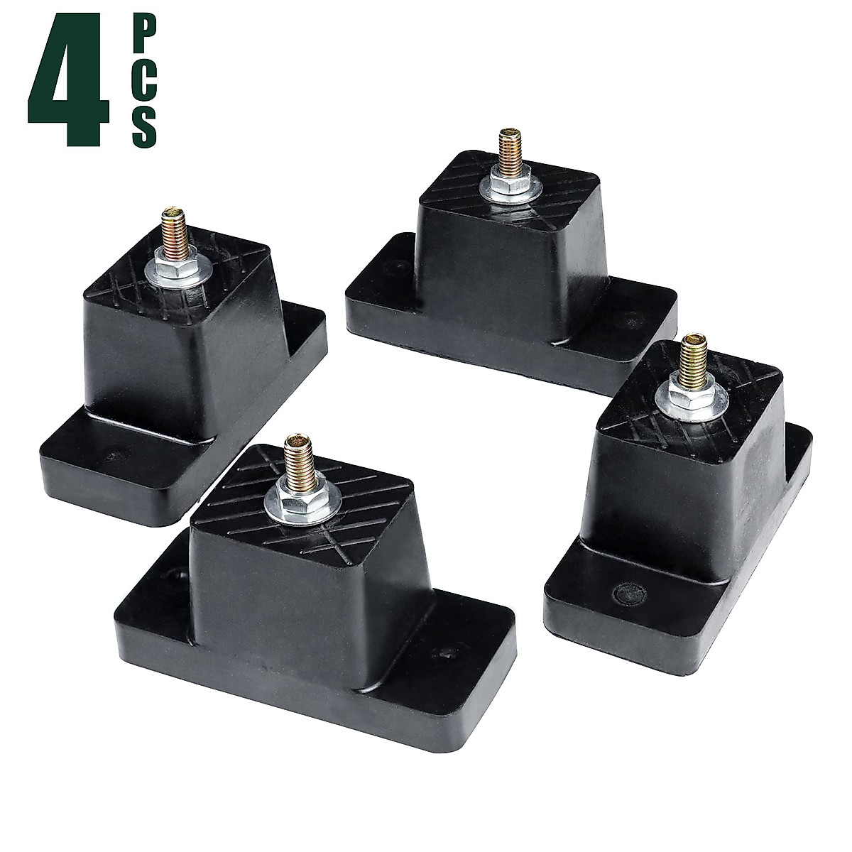 Flehomo 4 Pack Anti-Vibration Rubber Pads, Isolating Mount Bracket for Outdoor Mini Split Air Conditioner Condenser
