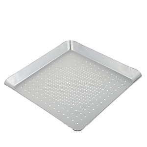 YARDWE Pizza Bakeware, Perforated Aluminum Sheet Pan 12 Inch Pizza Tray Pizza Pan with Holes Square Nonstick Bakeware for Oven Baking Pizza, French Fries