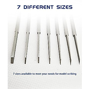 HOPLEX Model Chisel with 0.1/0.2/0.4/0.6/0.8/1.0/2.0mm Blade Resin Carved Scribe line Modeling Scriber
