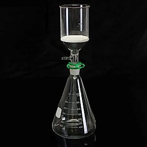Glass Vacuum Suction Filter Filtration Kit 1000mL Conical Flask 250ml Buchner Funnel (250/1000ml)