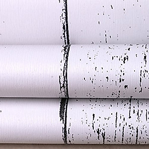 Wood Shelf Drawer Liner Slef Adhesive White Wood Plank Contact Paper for Kitchen Cabinet Table Cupaord Furniture Countertop Backsplash Wall Arts Crafts Decal 17.7x78.7 Inches