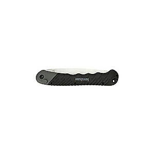 Kershaw Taskmaster Folding Saw (2555X); for Camping and Hunting with Serrated High Performance 7 in. Steel Blade, Lock Button Release and Glass-Filled Nylon Handle with Rubber Overlay