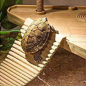 Turtle Platform,7x6x3.5inTurtle Float Platform Basking Platform Decorative Reptile Frog Pier Floating Basking Platform Ramp Ladder Tank with Ramp Ladder for Aquariums Tank