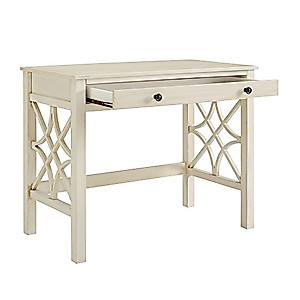 Linon Desk, Antique White, 38 x 20 x 30