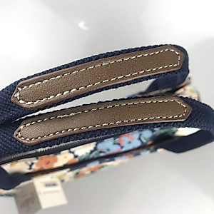 Cath Kidston Matt Oilcloth Busy Bag Handbag Crossbody Daisy Bed Pattern Navy Color