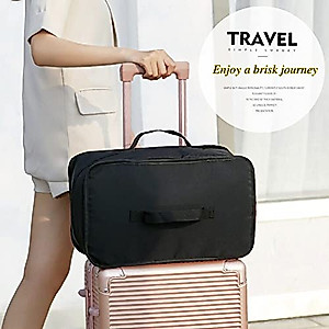 Jaugufiy Hanging Closet Storage Bag Multi-layer Hanging Travel Shelves Suitcase Foldable Hanging Packing Cubes Suitcase Storage Bag for Travel for Wardrobe