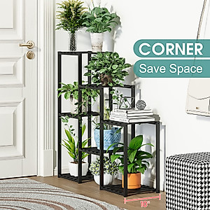 Bamboo Plant Stand Indoor Plants Multiple Plant Stands Wood Outdoor Tiered Plant Shelf for Multiple Plants, 7 Potted Ladder Plant Holder Table Plant Pot Stand for Window Garden Balcony Living Room