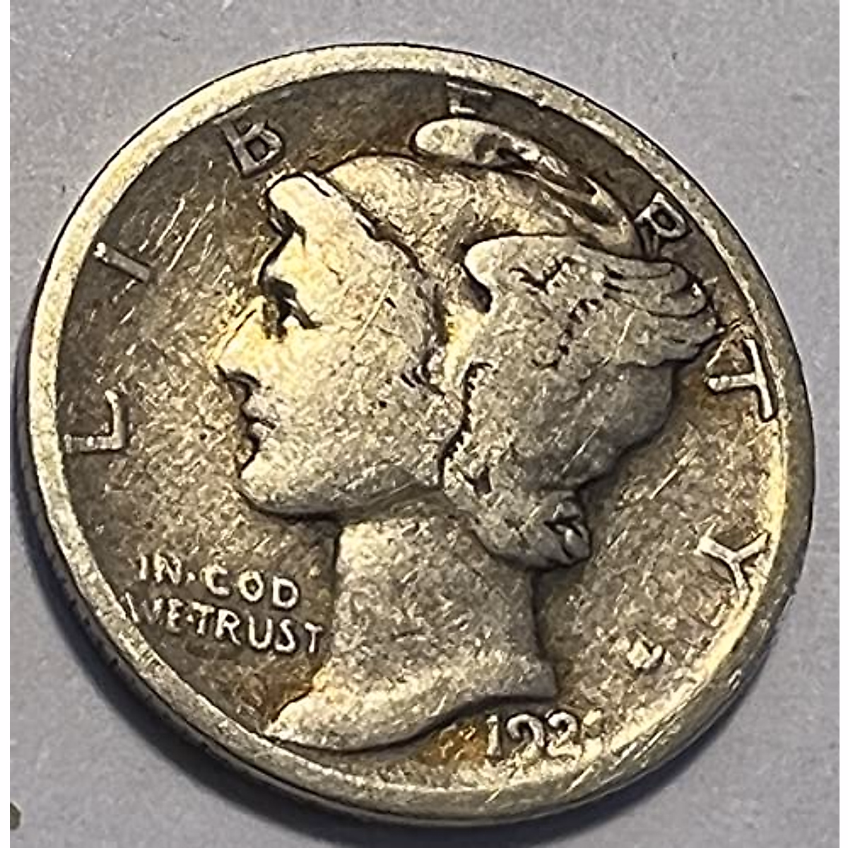 1921 D Silver Mercury ((RARE KEY DATE)) Dime Good-Very Good