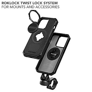 Rokform - iPhone 14 Pro Case, Rugged Series, Dual Magnet + MagSafe Compatible, iPhone Cover with RokLock Twist Lock, Magnetic Protective Apple Gear, Drop Tested Armor (Black)