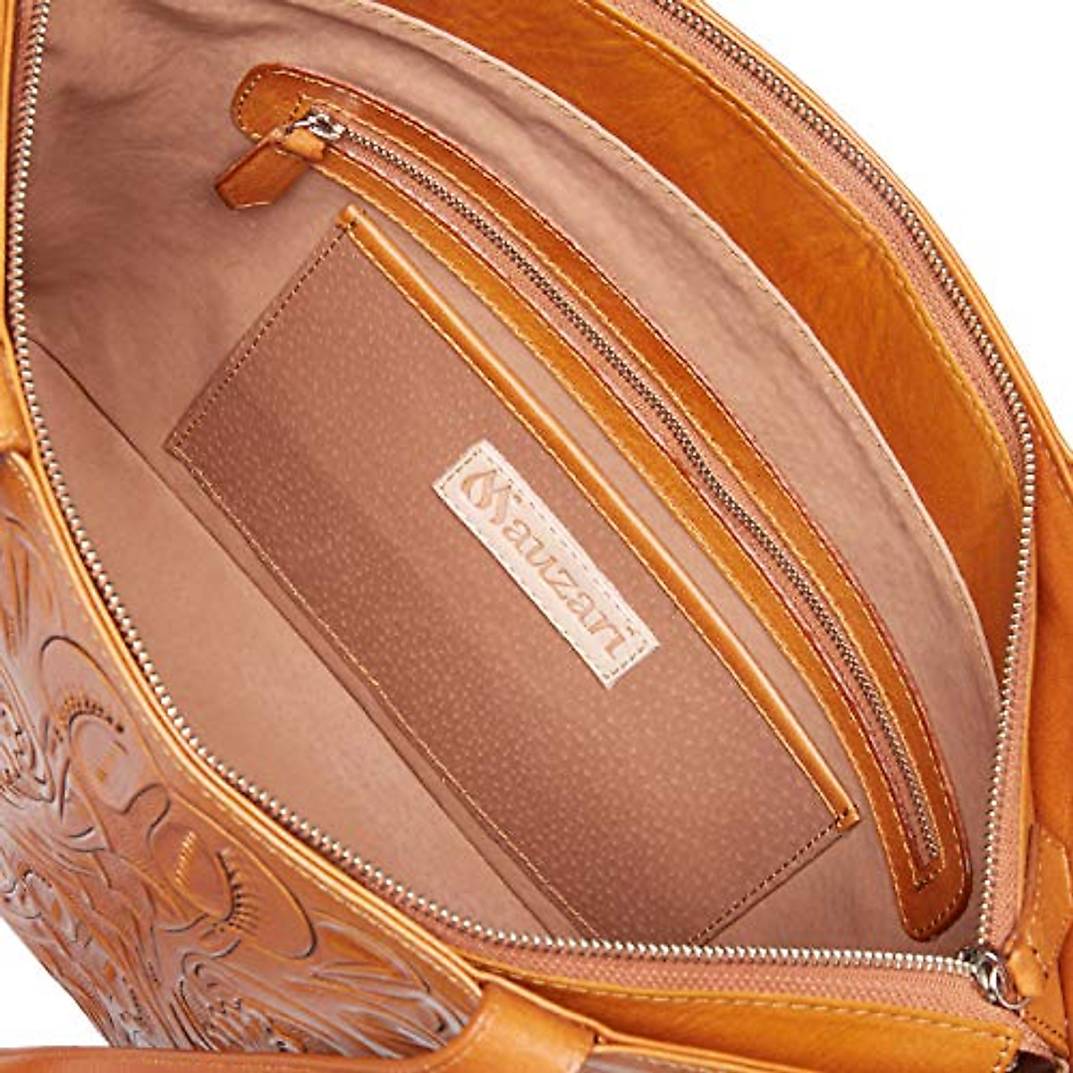 Mauzari Women's Large Leather Tote Handbag (Honey)