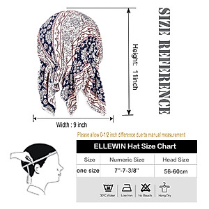 ELLEWIN Headwear 3 Pack Soft Head Scarf Wrap Slouchy Beanie Skull Cover Hat Cap Pre Tied Bandana Hair Loss for Women Girls