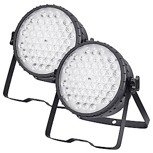 BETOPPER DJ Par Lights, 54 LEDs Upgrade Stage Lights, DMX Controlled Sound Activated Auto Play Uplights for Party Wash Lighting (2 Packs)