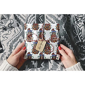 Funny Quirky Mama Chicken Gift Wrap Country X-mas Thick Christmas Wrapping Paper (6 foot x 30 inch roll)