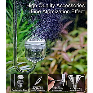 Clscea 1.3 L CO2 Cylinder Generator Kit with Solenoid Valve for Aquarium Plants (Mini)