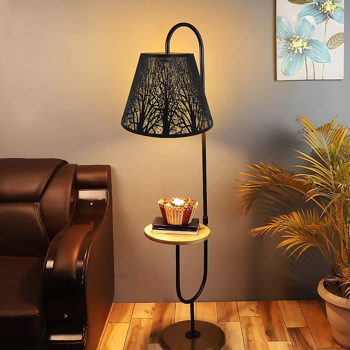 Royxen 2 Pack Metal Lamp Shades Vintage Lampshade for Table Lamp and Floor Light, Cone Trees