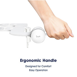 INUS Dual Nozzle Bidet Attachment for Existing Toilets Seat,Slim Non-Electric Bidet Toilet Seat Attachment with Easy-to-Hold Design Control-White Color