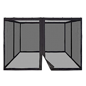 Yescom Universal Replacement Mesh Netting Screen Wall Sidewall Curtain with Zipper for 10x10ft Yard Gazebo Canopy Tent