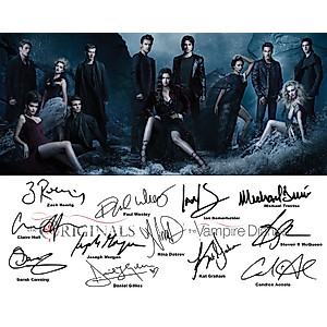 Ikonic Fotohaus The Vampire Diaries X the Originals Ian Somerhalder Joseph Morgan TV Cast Signed Photo Autograph Print Wall Art Home Decor