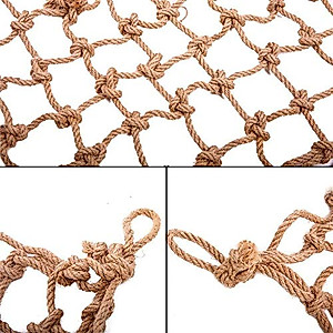 Parrot Climbing Net with 4 Hooks, Bird Cage Cotton Hemp Rope Ladder Play Gym Hammock Hanging Swing Net, Perch Toy Decor for Parakeet Grey African Cockatoo Macaw Parrotlet