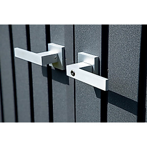 Arrow Shed Elite 14' x 12' Outdoor Lockable Gable Roof Steel Storage Shed Building, Anthracite