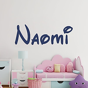 e-Graphic Design Inc Custom Name Series Wall Decal Nursery - Baby Boy Girl Decoration - Mural Wall Decal Sticker for Home Interior Decoration Car Laptop (AM) (Wide 30")