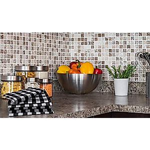 Urban Villa Kitchen Towels Set of 6 Buffalo Checks Black/White Kitchen Towels 20X30 Inches 100% Cotton Highly Absorbent Kitchen Towels Premium Quality Ultra Soft Mitered Corners Kitchen Towels