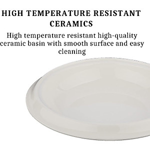 HONHPD Ceramics Chafing Dishes & Food Warmers, Household Gold Plated Buffet Server Warming Tray with Food Pan, Fuel Holder and Lid, for Wedding, Parties, Banquet, Catering Events,12.5INCH