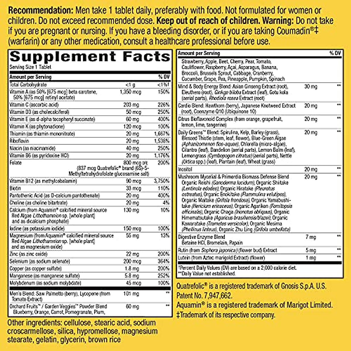 Alive! Once Daily Men's 50+ Ultra - 60 Tablets by Nature's Way