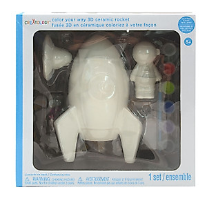 Ceramic Rocket Craft Kit by Creatology™ 3pc Ceramic Figures