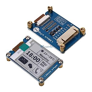 Generic 1.54inch e-Paper Module 200x200 E-Ink Display Screen 2-Color Black & White SPI Wide Viewing Angle Supports Partial Refresh