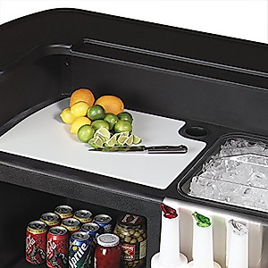 Carlisle FoodService Products Maximizer Portable Travel Bar Table with Locking Casters for Catering, Buffets, Restaurants, Ldpe, 56 X 26.5 X 48.5 Inches, Black