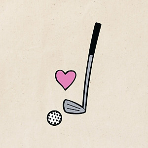 CafePress Heart Golf Ball Tote Bag Canvas Tote Shopping Bag