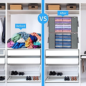 STORAZE 90L 6-Pack Large Laundry Basket, Waterproof, Freestanding Laundry Hamper, Collapsible Tall Clothes Hamper with Extended Handles for Clothes Toys in the Dorm and Family (Grey)