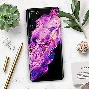 DesignSkinz Liquid Abstract Paint V76 Protective Vinyl Decal Wrap Skin Cover Compatible with The Samsung Galaxy S20 (Screen Trim & Back Glass Skin)