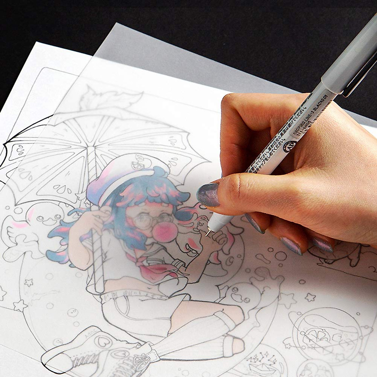 100 Sheets Tracing Paper, 8.5 x 11 inches Artists Tracing Paper Pad White Trace Paper Translucent Clear Tracing Sheets for Sketching Tracing Drawing Animation