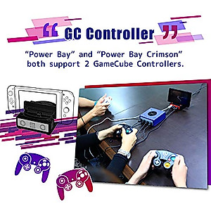 Brook Power Bay - Portable and Fast Charging Dock Stand, Docking Station for Nintendo Switch, Compatible with Switch and GameCube Controllers, Support HDMI Out Put and Two Bluetooth Headsets