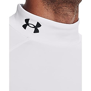 Under Armour Men's ColdGear Armour Fitted Mock, White (100)/Black, X-Large