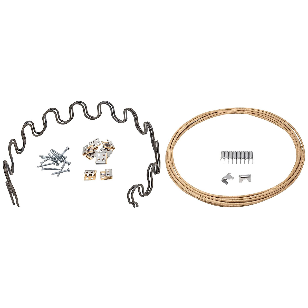 House2Home 27" Couch Spring Repair Kit to Fix Sofa Support for Sagging Cushions - Includes 2pk of Springs, Upholstery Spring Clips, Seat Spring Stay Wire, Screws, and Installation Instructions