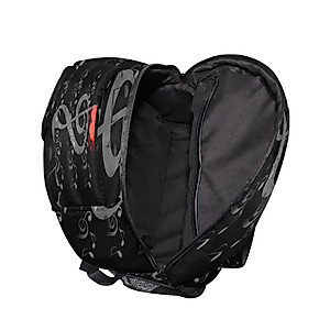 ALAZA Music Notes Love Heart Red Travel Laptop Backpack Business Daypack School Bag Bookbag Fit 15.6 Inch Laptops for Women Men Girls