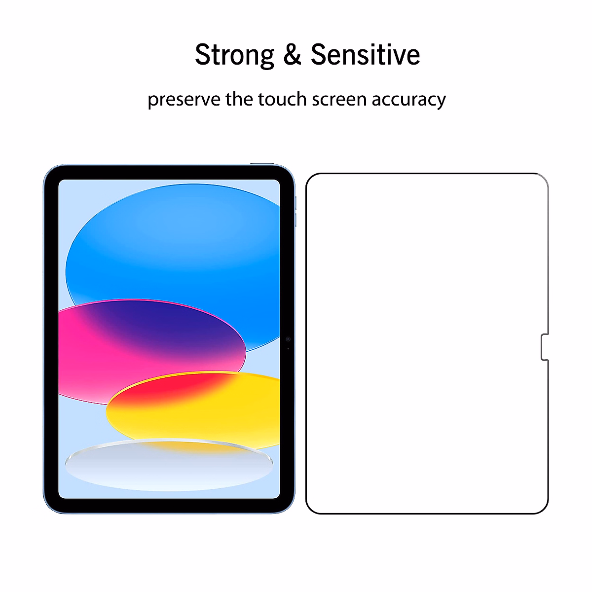 Ailun 2 Pack Screen Protector for iPad 10th Generation 10.9 Inch Display 2022 Tempered Glass [Face ID & Apple Pencil Compatible] Ultra Sensitive Case Friendly [2 Pack]