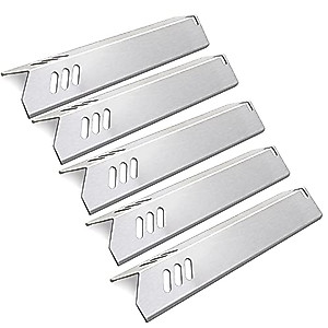 Zemibi 15" Grill Parts for Dyna-Glo, Uniflame 5 Burner, Uniflame GBC1059WB, Backyard Grill Replacement DGF510SBP, GBC1059WB, BY13-101-001-13, BY15-101-001-02, Stainless Steel Heat Plate Shield, 5-Pack