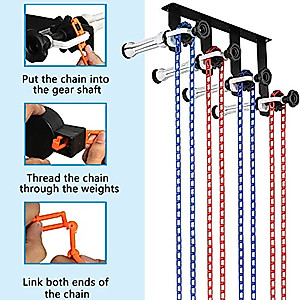 Photography Backdrop Wall Mount Roller System 4 Support Rollers, Manual Photo Background Ceiling Holder, Including 2 Four-fold Hooks, 8 Expand Bars, 4 Chains, for Home Studio Live Shooting