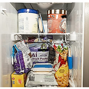 Freeze Flat by Priver, Breast Pump Accessory for Freezing and Storing Liquid Bags (breastmilk, ice Packs) for Freezer Organization, Storage and Space Saving - Single Strap 2 Pack