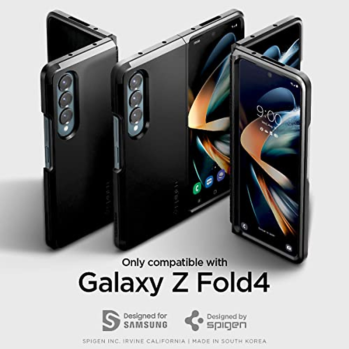 Spigen Tough Armor [Hinge Protection] Designed for Galaxy Z Fold 4 Case (2022) - Black