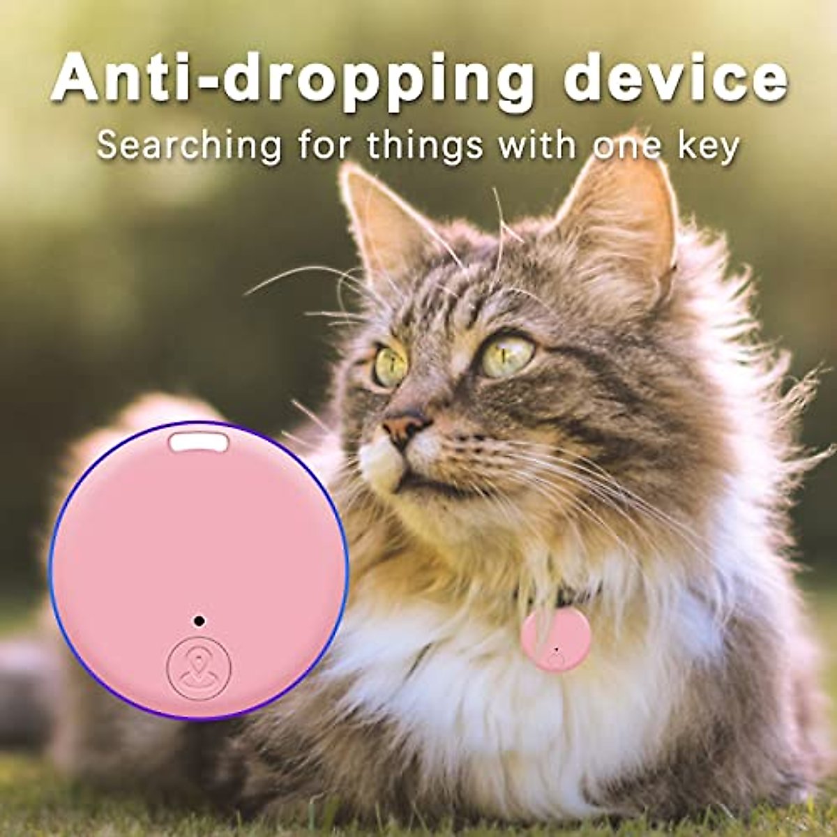 GPS Tracking Bluetooth 5.0 Mobile Key Tracking Smart an-ti Loss Device Waterproof Pet GPS Locator Bluetooth Tracer for Pet, Wallet, Bag, Black