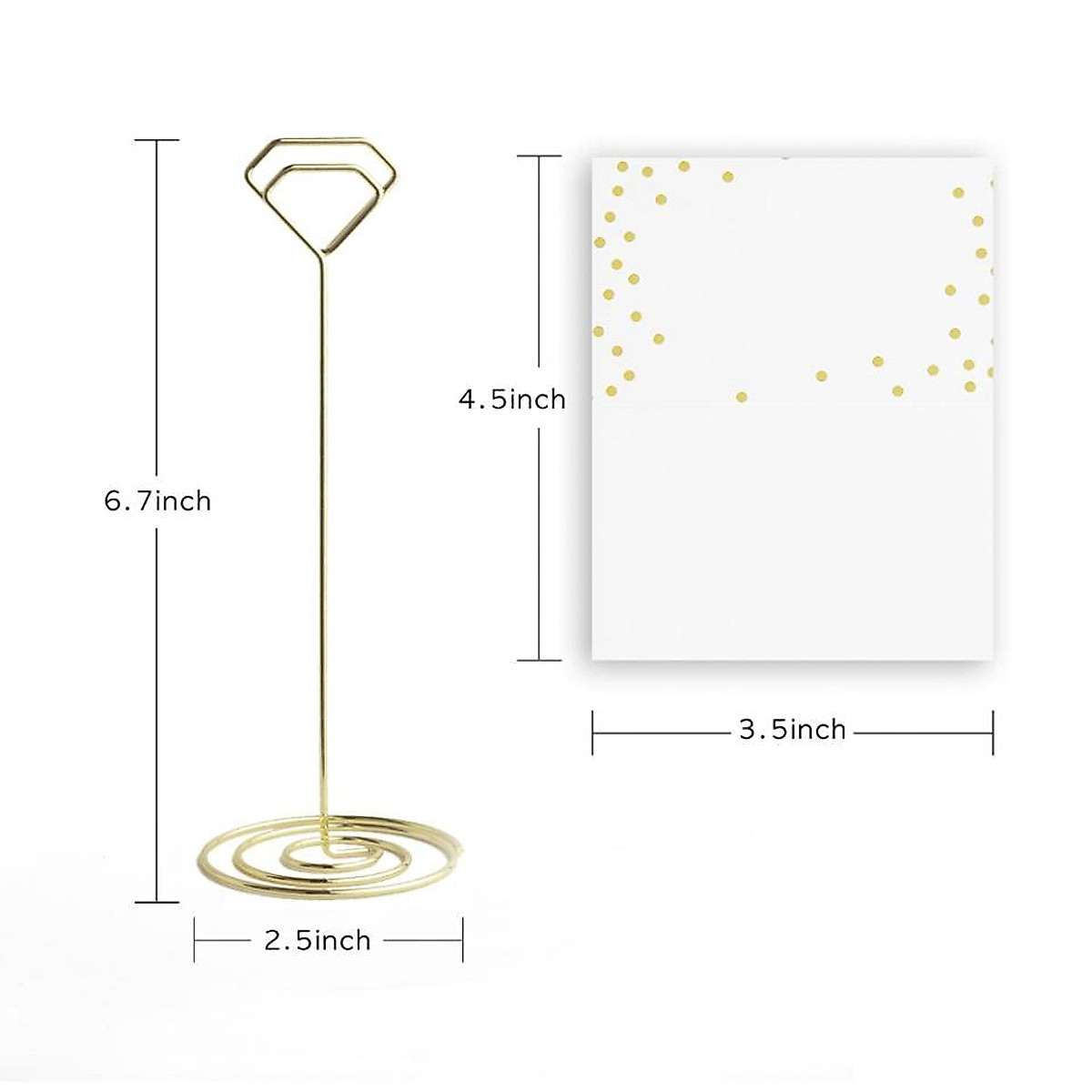 Wettin 12Pcs Unique Table Number Holders with 14Pcs Place Cards, Place Card Holder, Table Card Holder, Table Number Stands, Picture Clips Name Card Photo Holder for Wedding Birthday Party Baby Shower