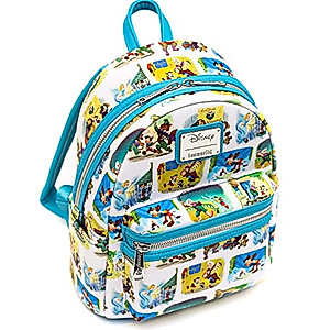 Loungefly Disney Mini Backpack, Pinocchio Little Golden Books AOP