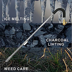 CAMPFIRE Propane Torch Weed Burner Propane Weed Torch with Turbo Trigger Push Button Igniter,Garden Torch for Weeds for Roof Asphalt,Ice Snow,Road Marking,Charcoal