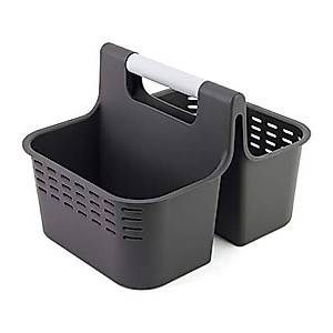 Copco Basics Bath and Shower Caddy, Charcoal Gray