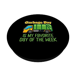Garbage Day Favorite Day Waste Truck Driver Trash Recycling PopSockets Swappable PopGrip